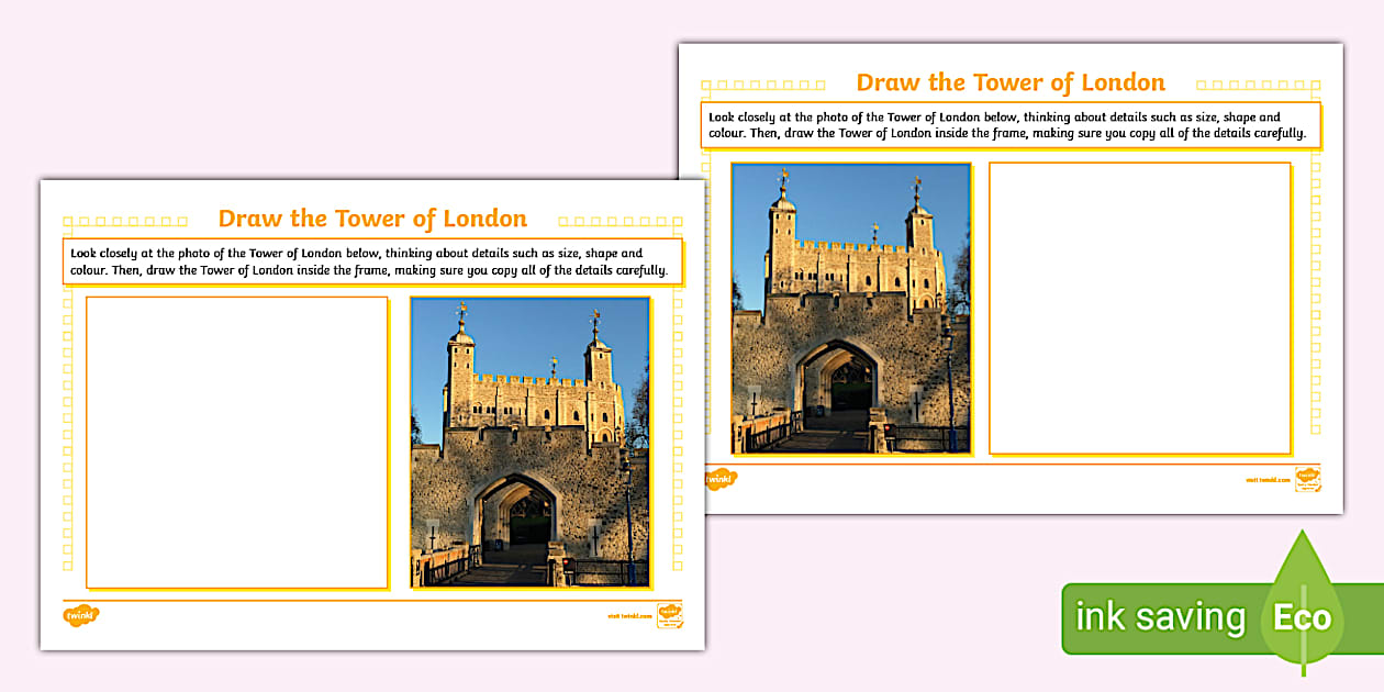 Draw the Tower of London Art Activity (Teacher-Made)