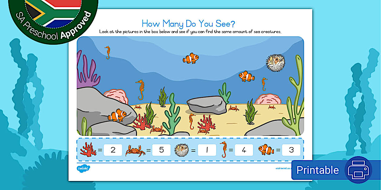 Under the Sea How Many Do You See? (teacher made) - Twinkl