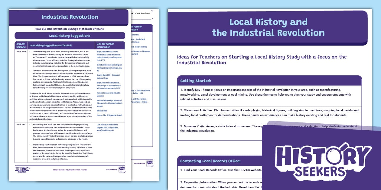 History Seekers: UKS2: The Industrial Revolution Unit: Local History ...