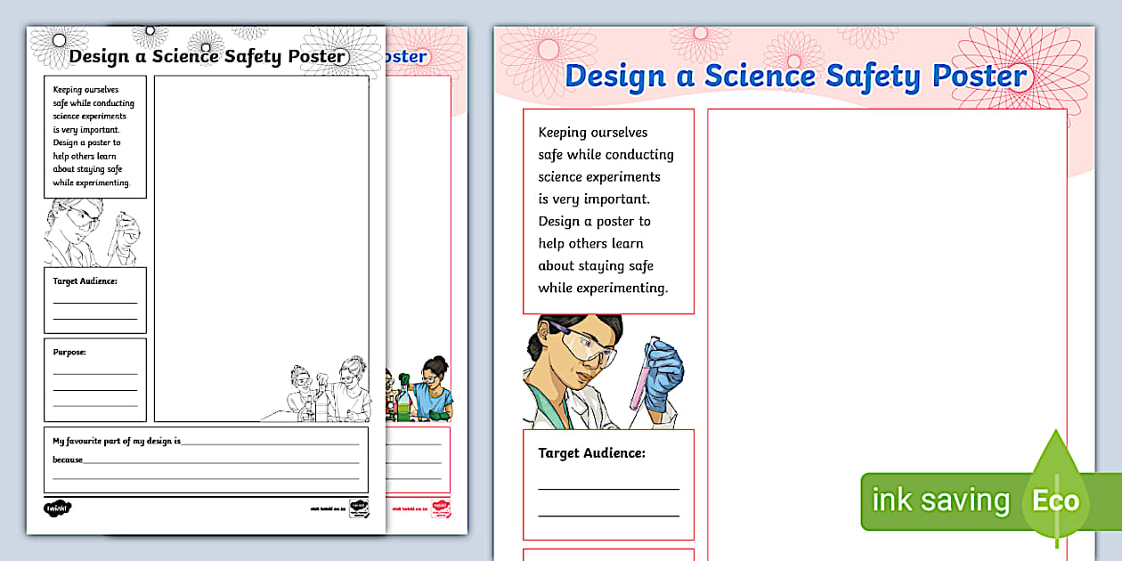 Design a Science Safety Poster Worksheet (teacher made)