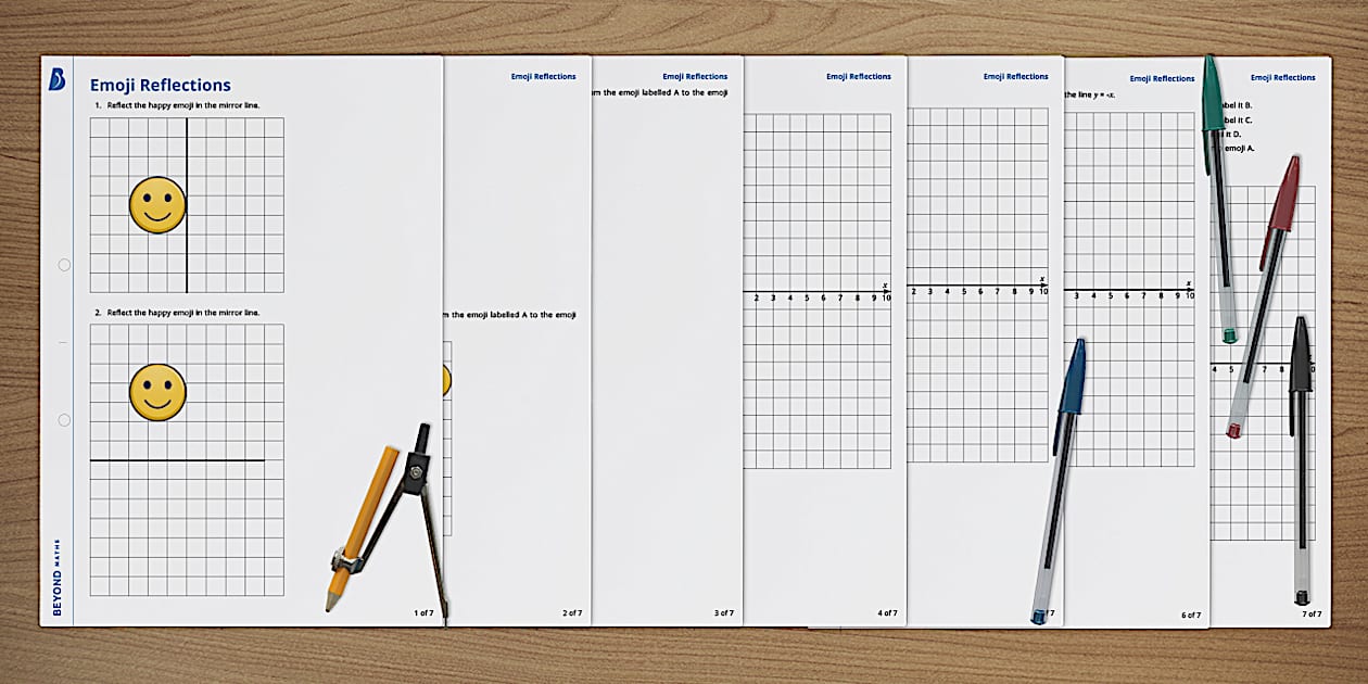 👉 😊 Emoji Transformations - Reflections (teacher made)