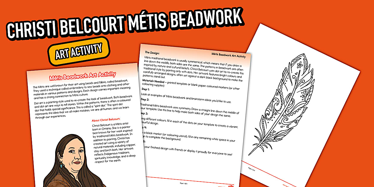 Christi Belcourt Métis Beadwork Primary Art Activity
