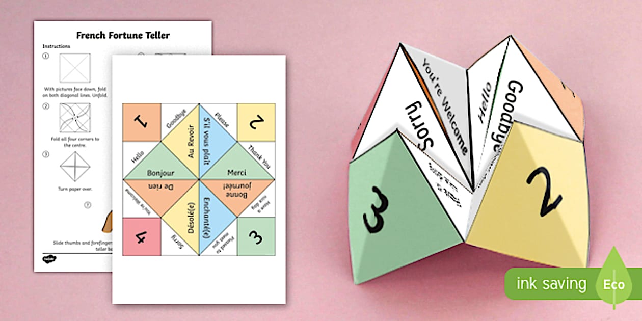 French Fortune Teller Activity (teacher made) - Twinkl