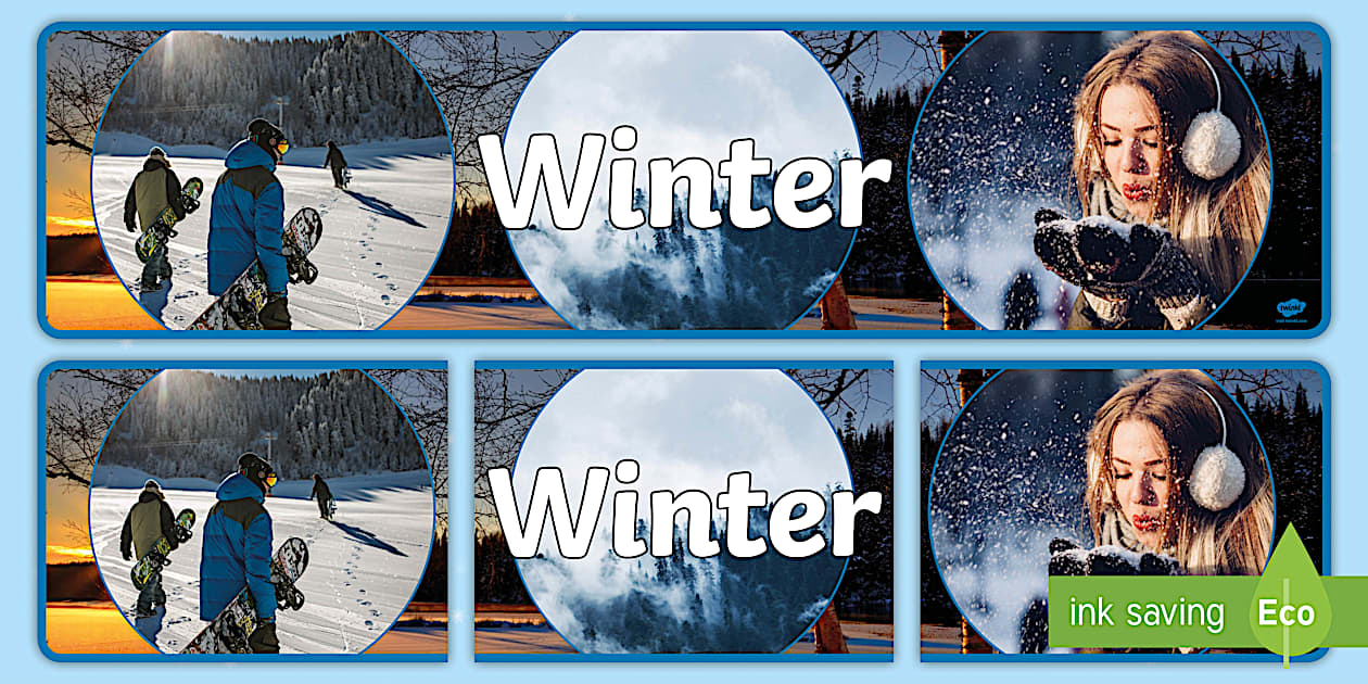 Winter Photographs Banner (Teacher-Made) - Twinkl