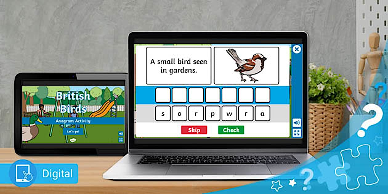 Interactive British Birds Anagram Game | Twinkl Go!