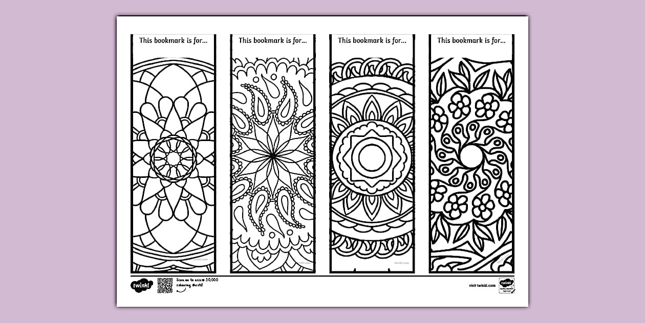 Diwali Rangoli Bookmarks to Colour | Resources | Twinkl