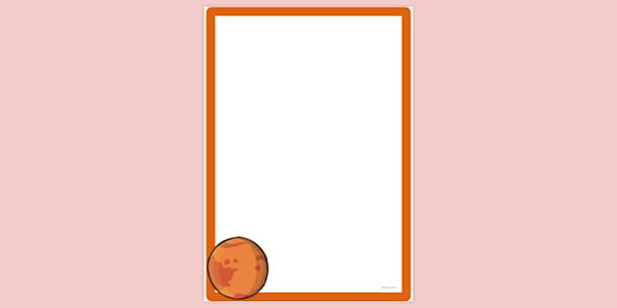 Simple Blank Mars Page Border | Page Borders | Twinkl