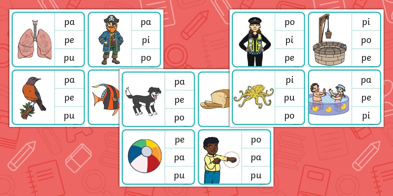 Tarjetas Sonido Inicial: Letra P (Hecho por educadores)