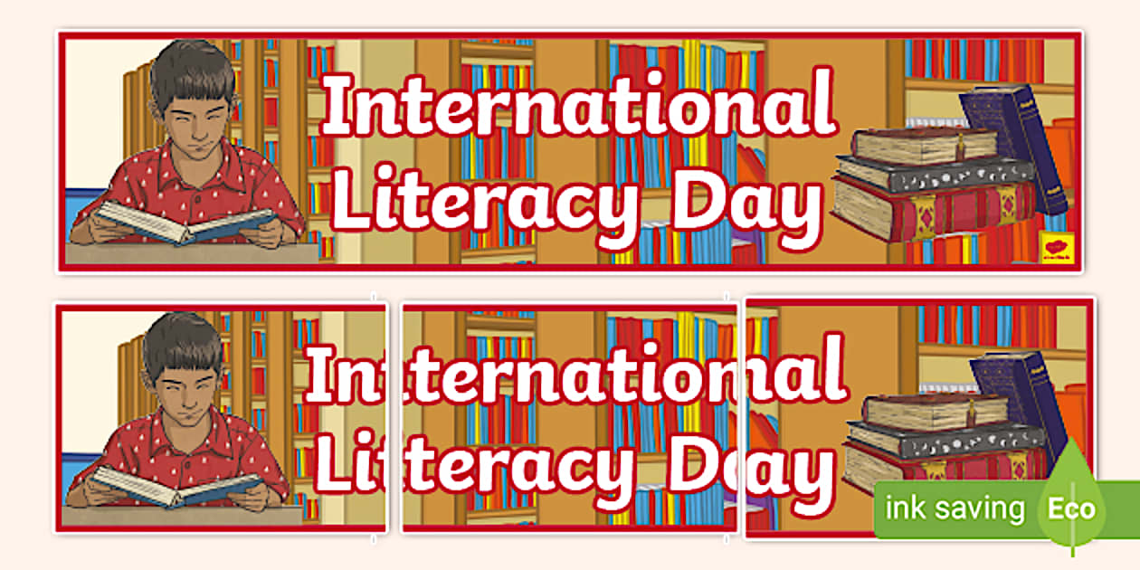 International Literacy Day Banner (teacher made) - Twinkl