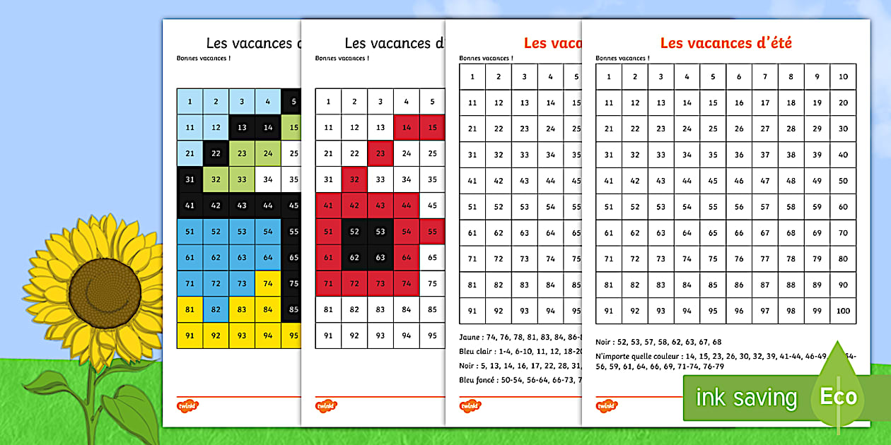 Coloriages magiques : Les vacances d'été