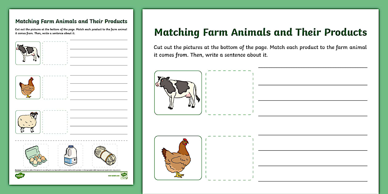 Farm Animals and Products . Farm Animals and Their Products
