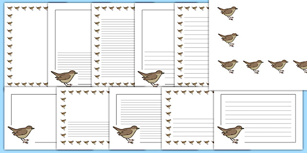 Editable Nightingale Themed Page Borders (teacher made)