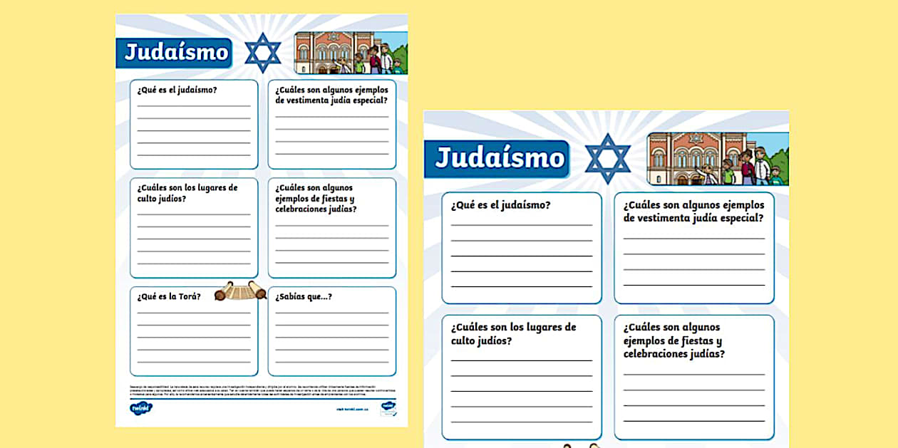 Guía de trabajo religión - Judaísmo - Twinkl Colombia