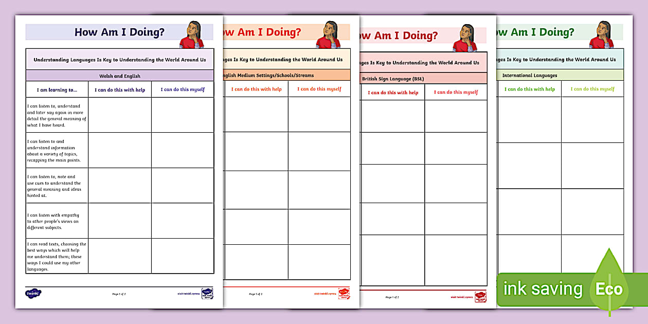 PS3 Child Speak Assessment Sheet: Understanding Languages Is the Key to