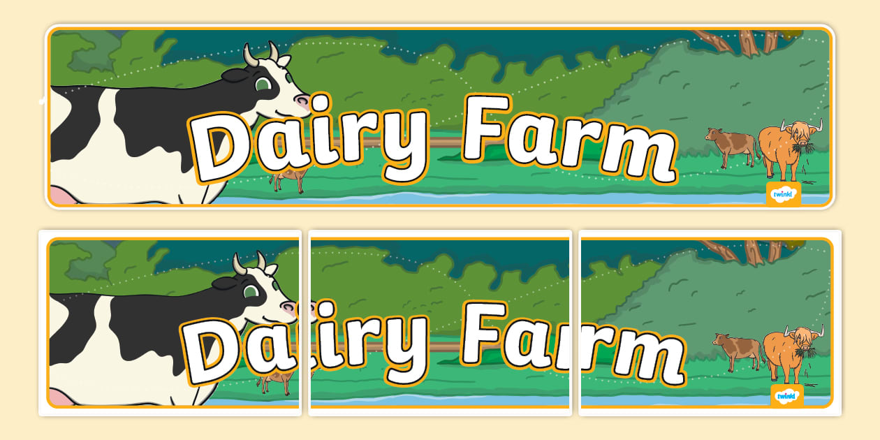 Dairy Farm Display Banner (Teacher-Made) - Twinkl