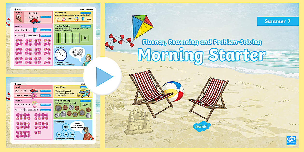 Year 4 Maths Summer Morning Starter PowerPoint 7 - Twinkl