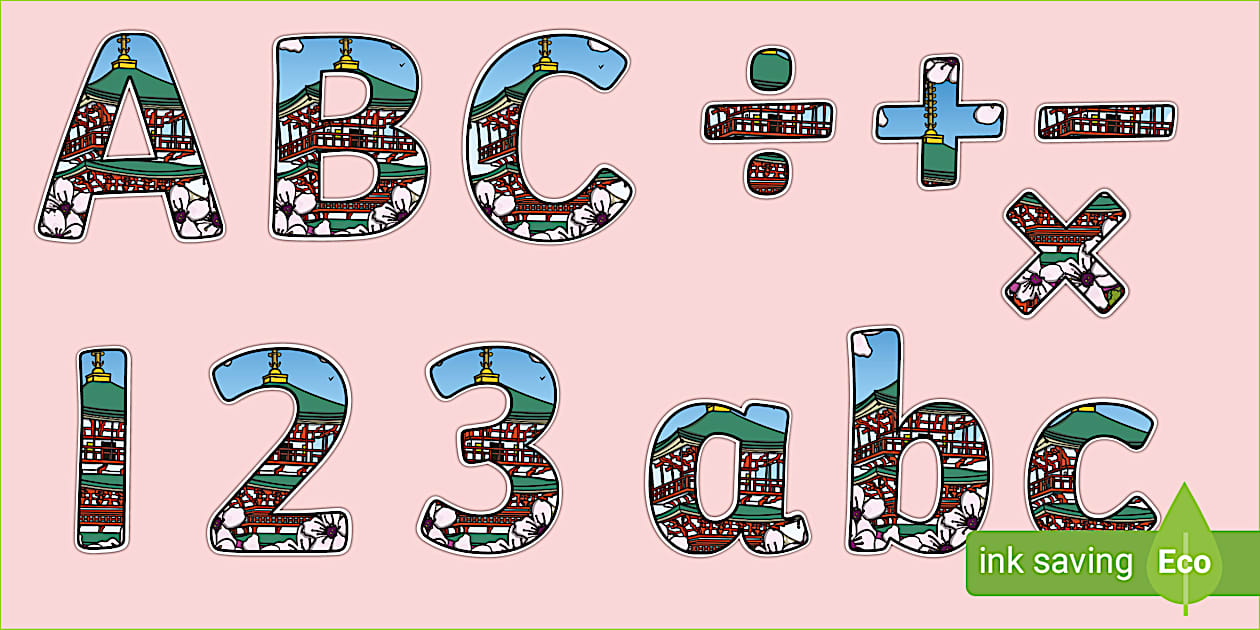 Japanese Cherry Blossom Lettering Pack - Twinkl