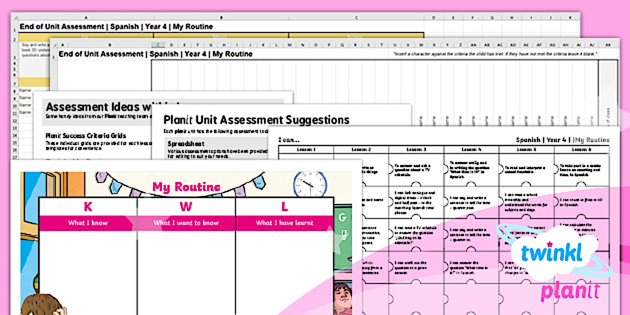 👉 PlanIt Year 4 Spanish Assessment: Daily Routine and Time