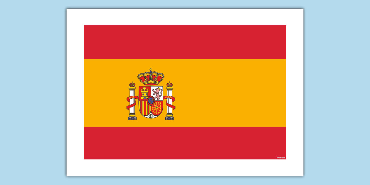 A4-Size Spanish Flag - Spain Flag PDF Display Poster