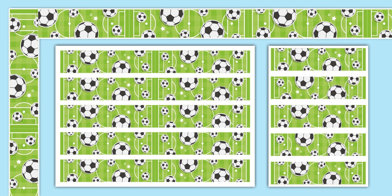 Footballs Illustrated Display Borders (teacher made)