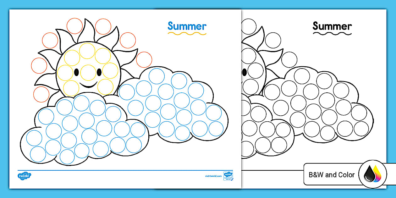Fun Summer Dot Market Printable Activity | Twinkl USA