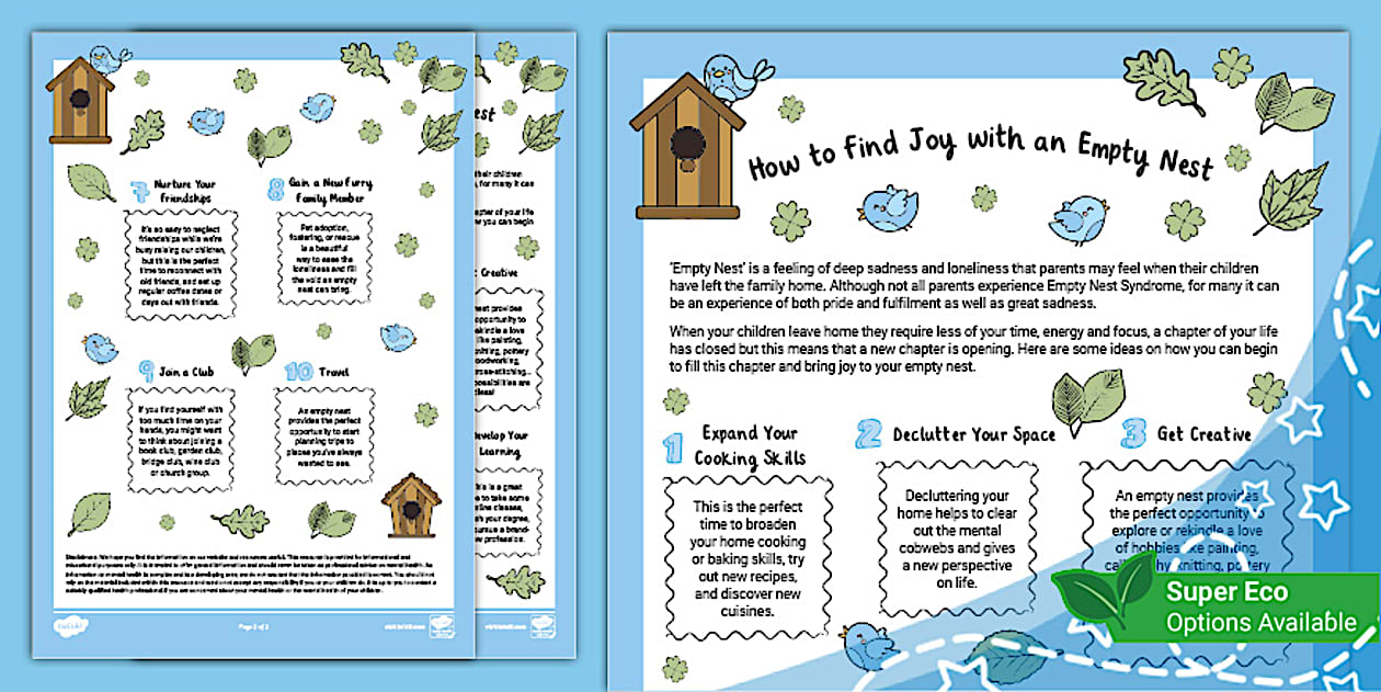 How to Find Joy with an Empty Nest (teacher made) - Twinkl