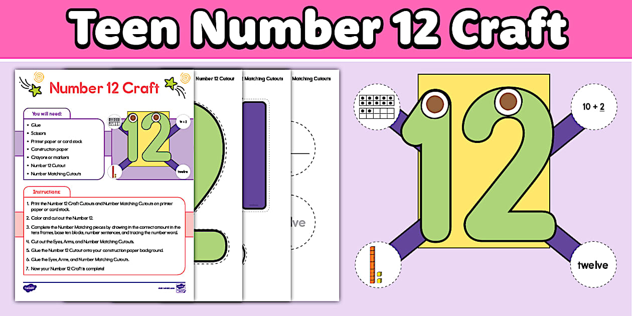 Teen Number 12 Craft