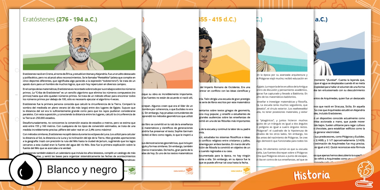 Póster | Matemáticas | Ciencia | Grecia | Historia Universal