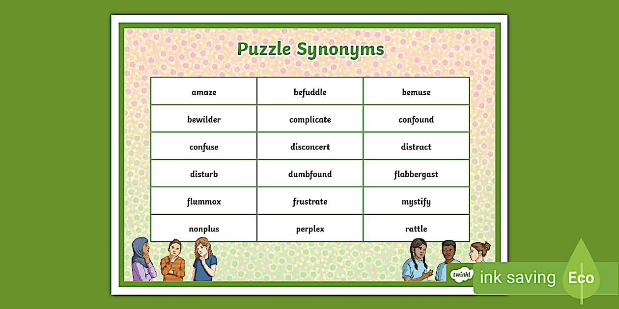 Puzzle Synonyms Word Mat (teacher made) - Twinkl
