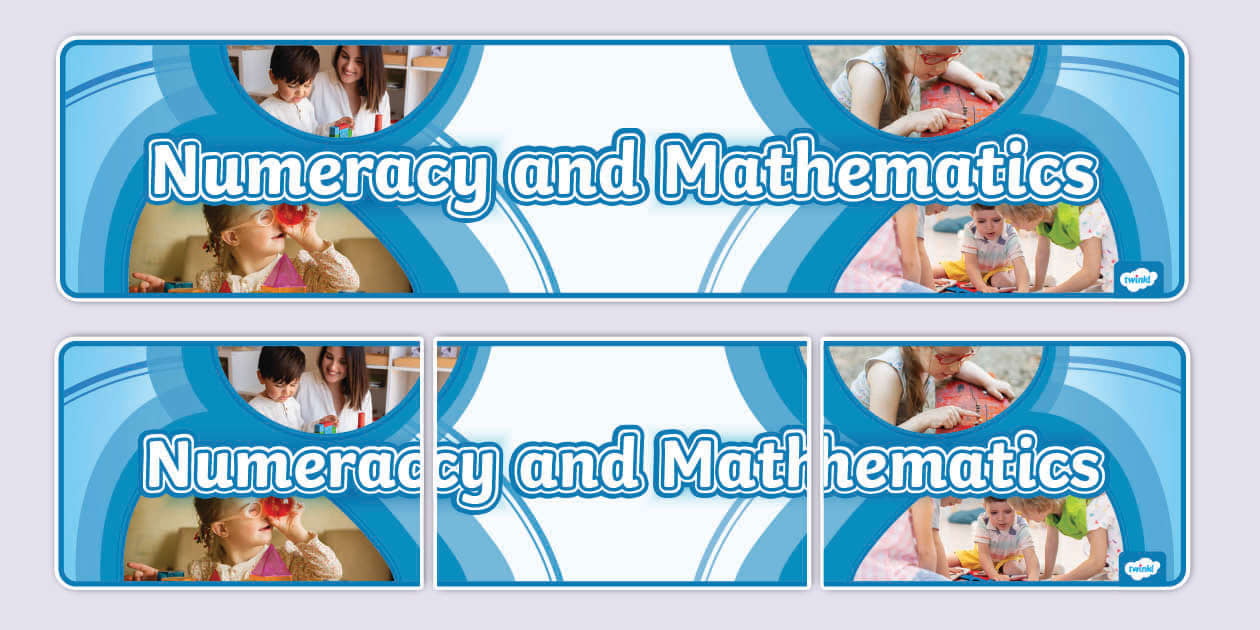 CfE Areas of Learning - Numeracy Mathematics Display Banner