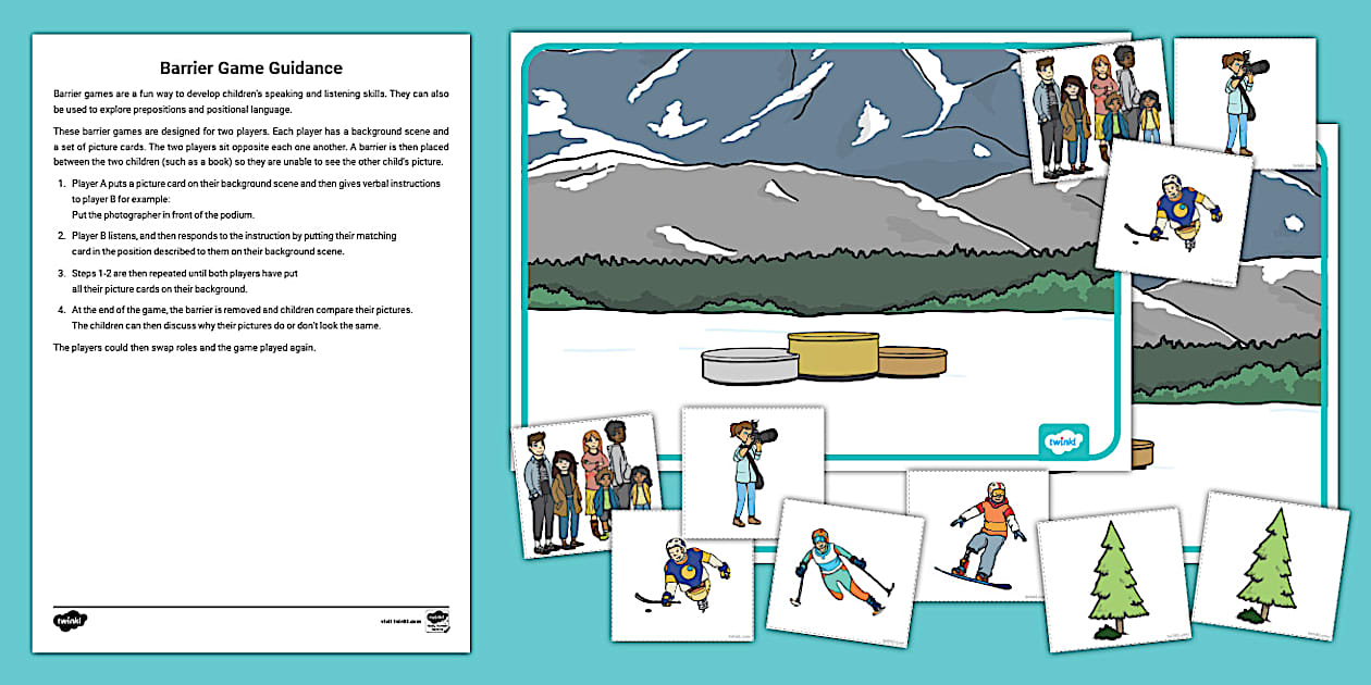 Winter Para-Games Medal Ceremony Barrier Game - Twinkl