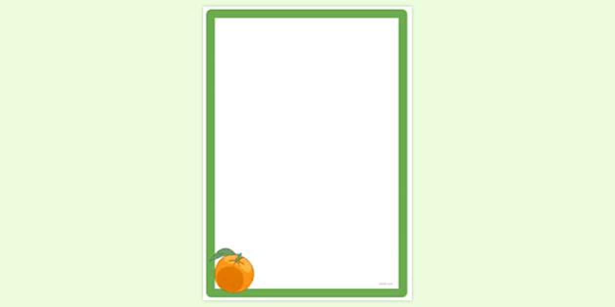 Simple Blank Orange Page Border | Page Borders | Twinkl