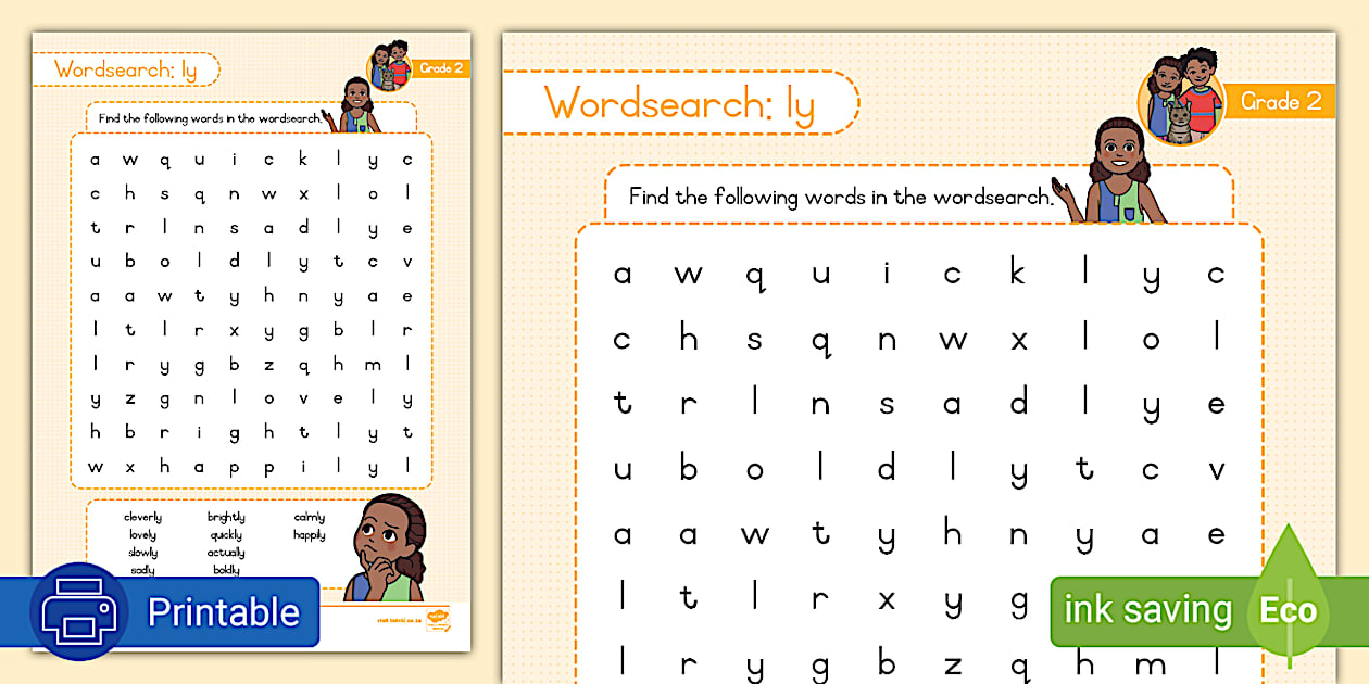 Grade 2 Phonics: -ly Wordsearch (teacher made) - Twinkl