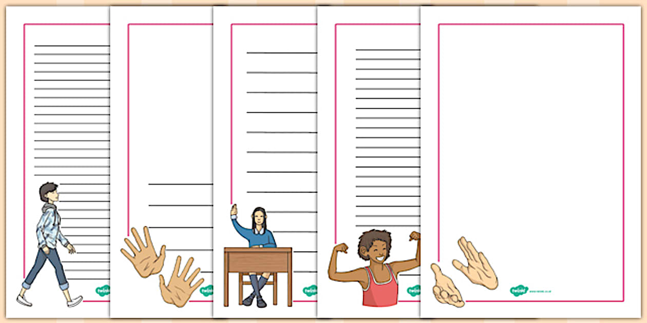 Editable French Actions Page Borders - Twinkl