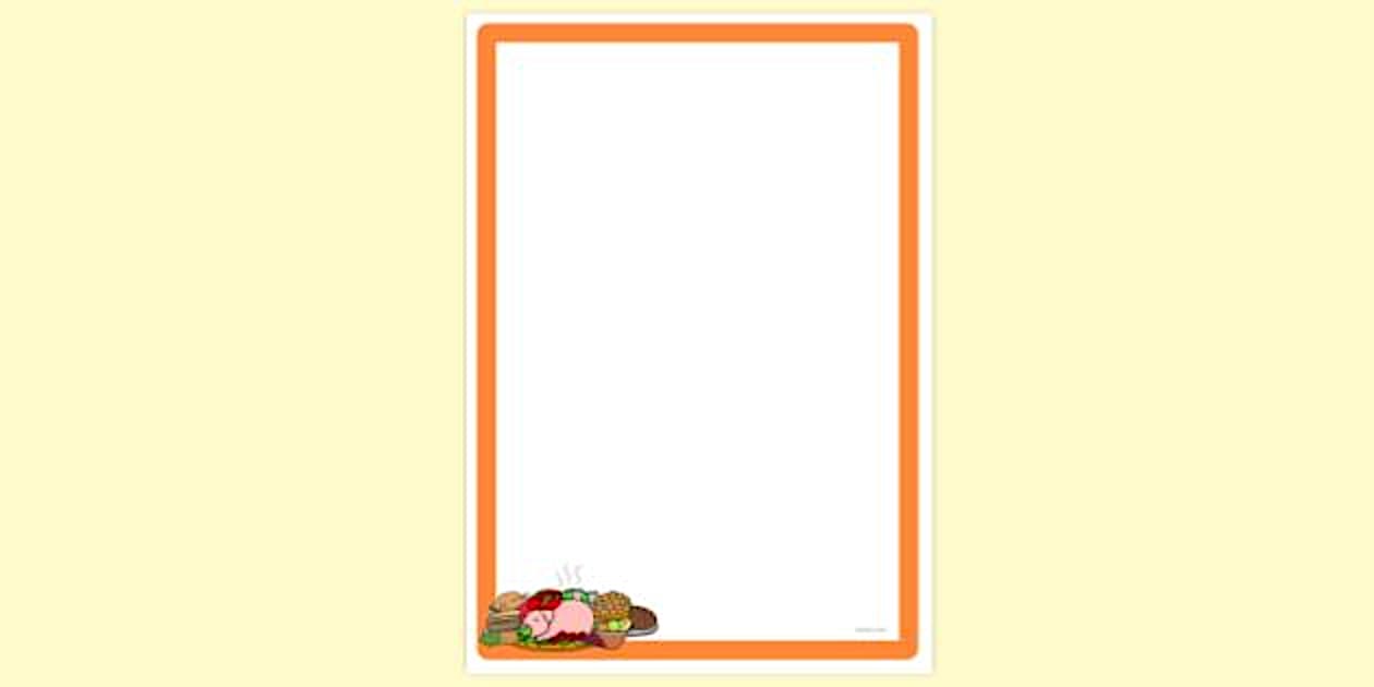 Simple Blank Feast Page Border | Page Borders | Twinkl