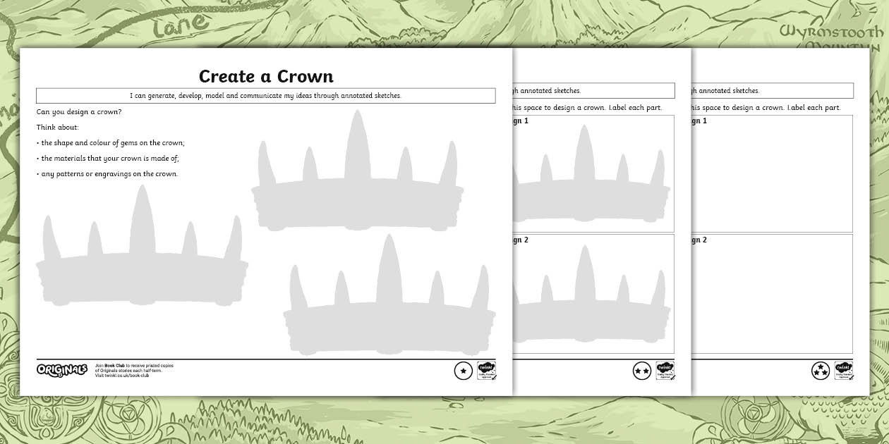 The Wyrmstooth Crown Create a Crown Activity (teacher made)