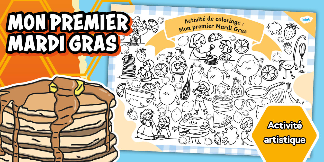 Activité de coloriage : Mon premier Mardi Gras