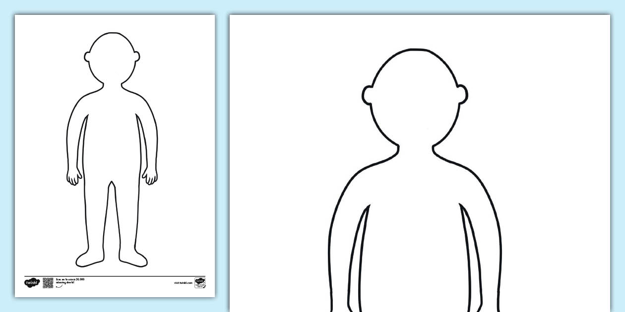 Man Outline Colouring Sheet | Colouring Sheets - Twinkl