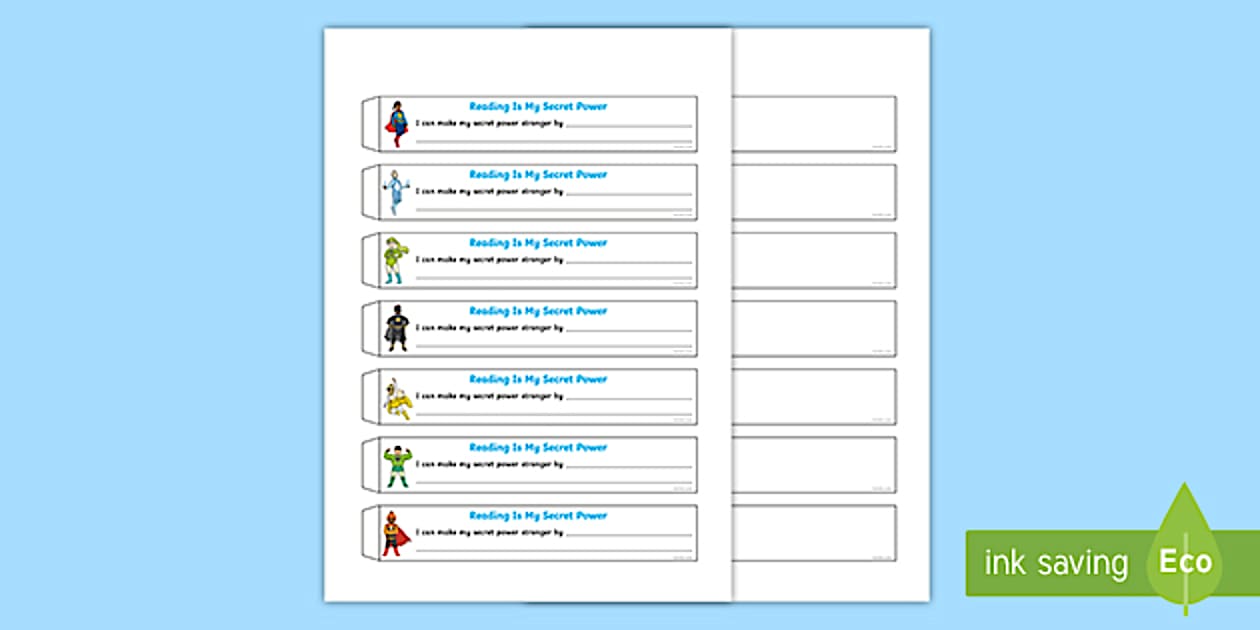 SA My Reading Is My Secret Power Paper Chain - Twinkl