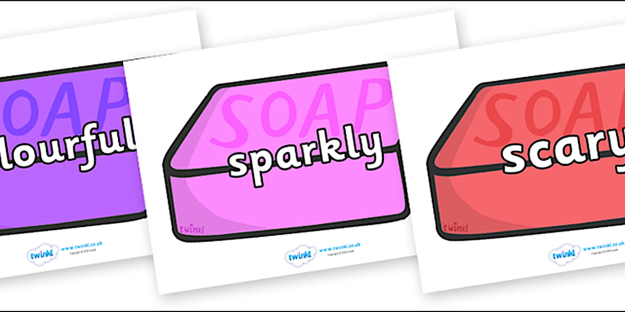 Cursive Wow Words on Soap (Multicolour) (teacher made)