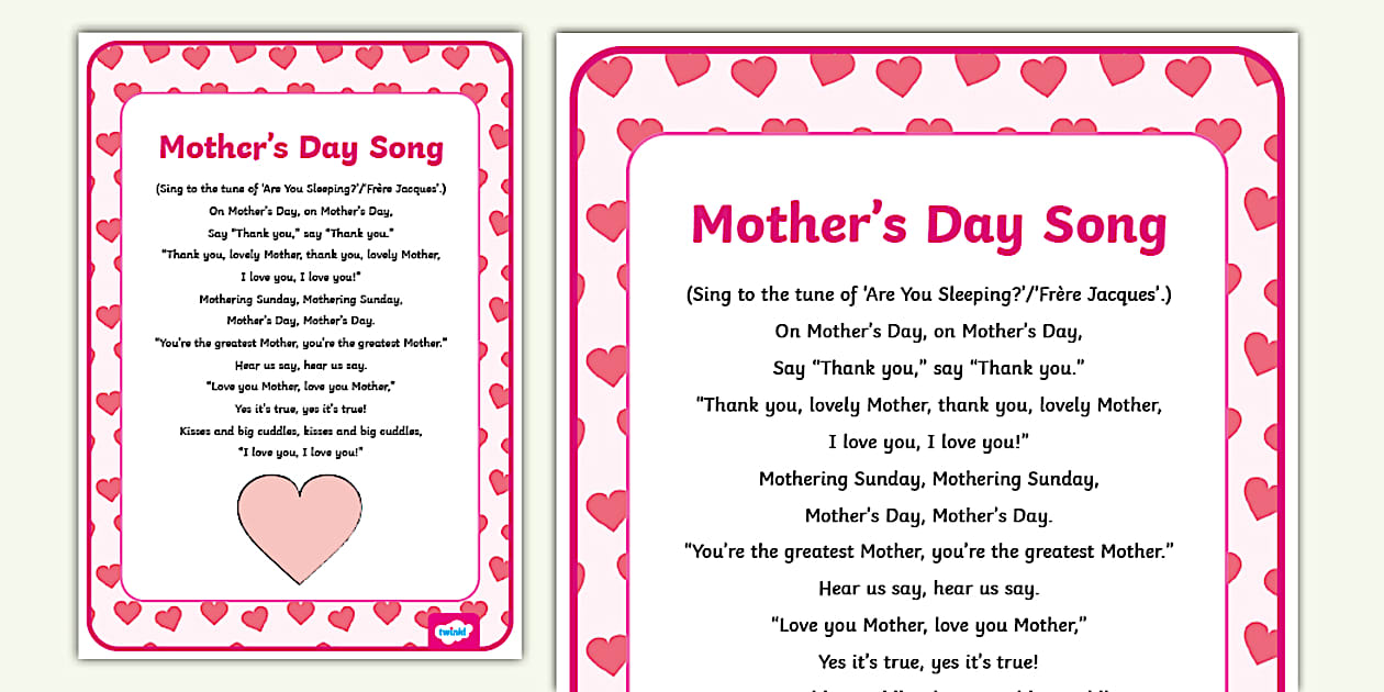Mother's Day Mother Figures Song (teacher made) - Twinkl