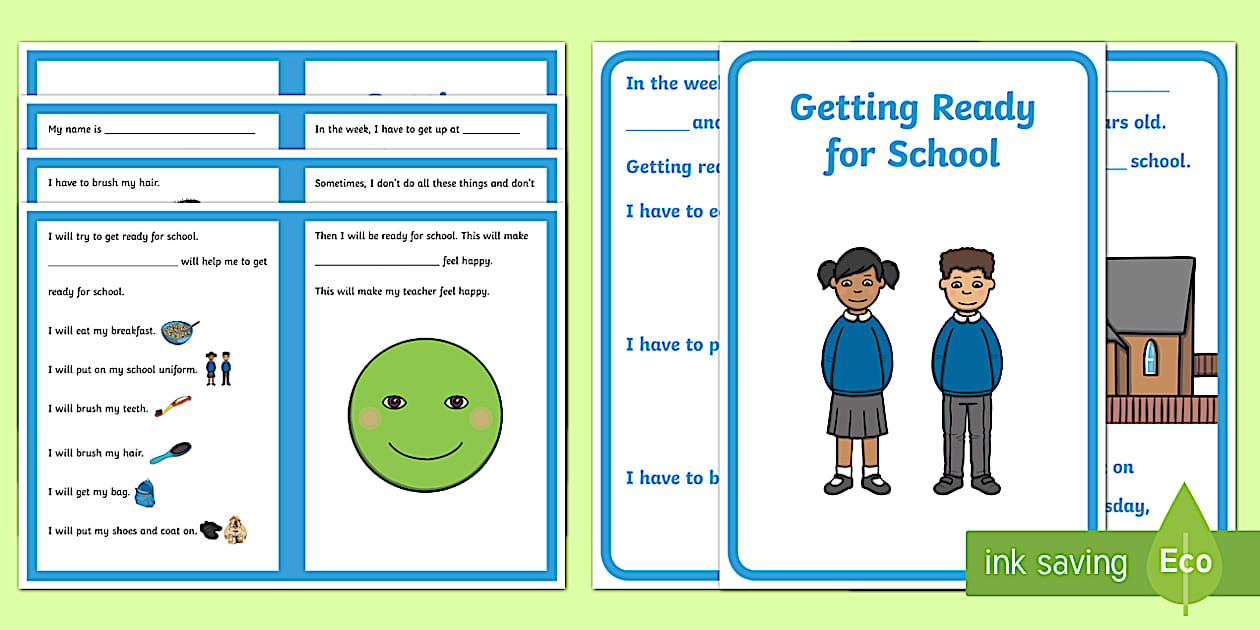 Editable Getting Ready for School Social Situation - Twinkl