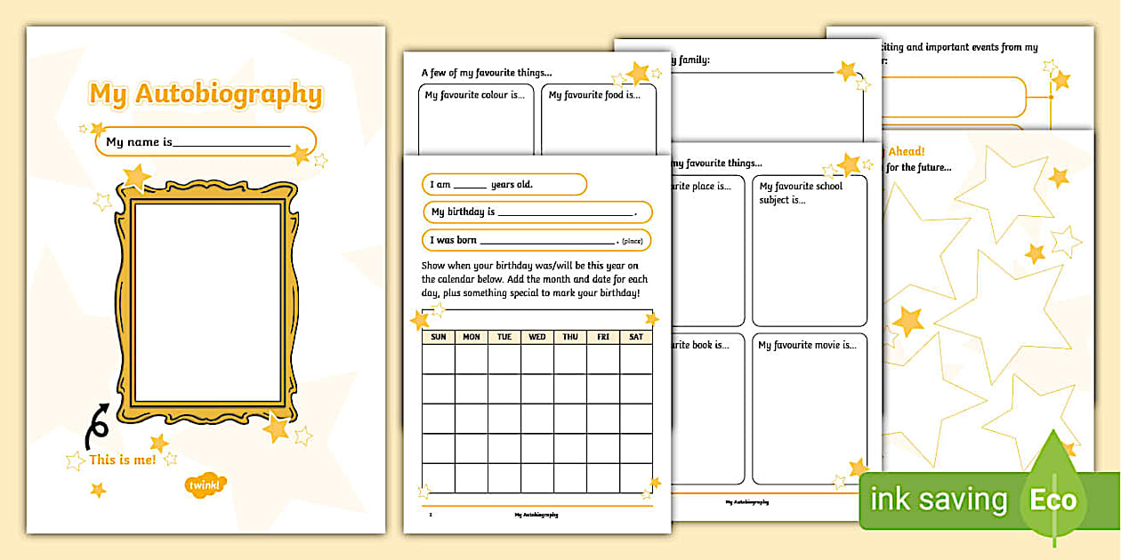 Autobiography Writing Booklet (F-2) - Twinkl