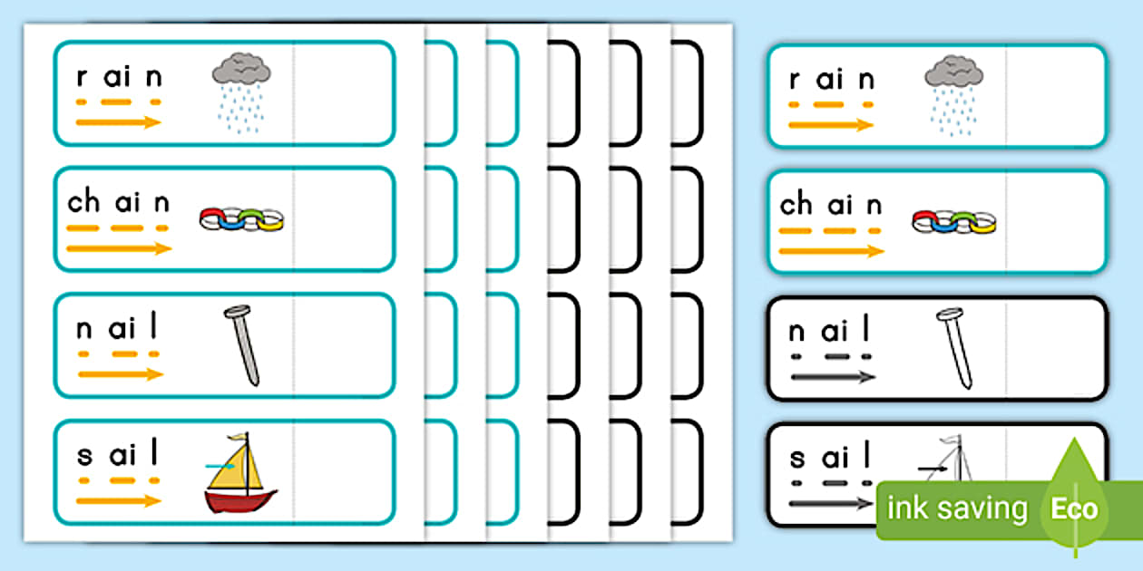 -ai Digraphs Read and Reveal Worksheet (teacher made)