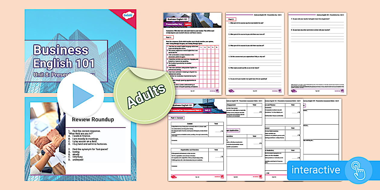 ESL Business English 101: Unit 8 (Teacher-Made) - Twinkl