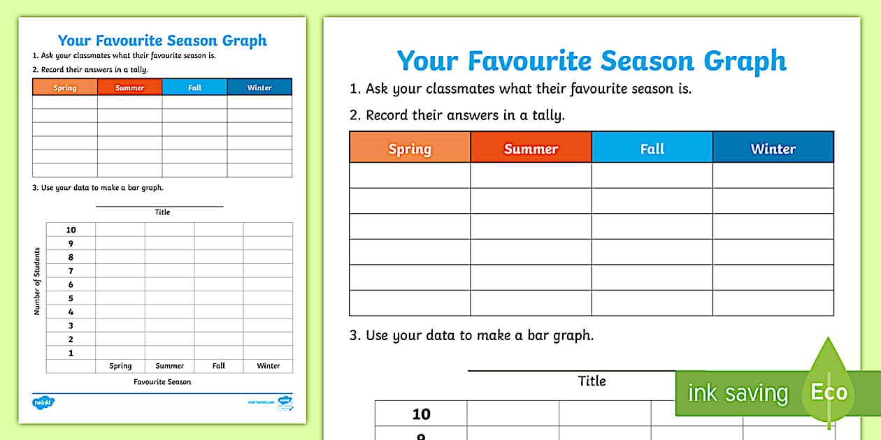 Your Favourite Season Graphing Activity (Teacher-Made)