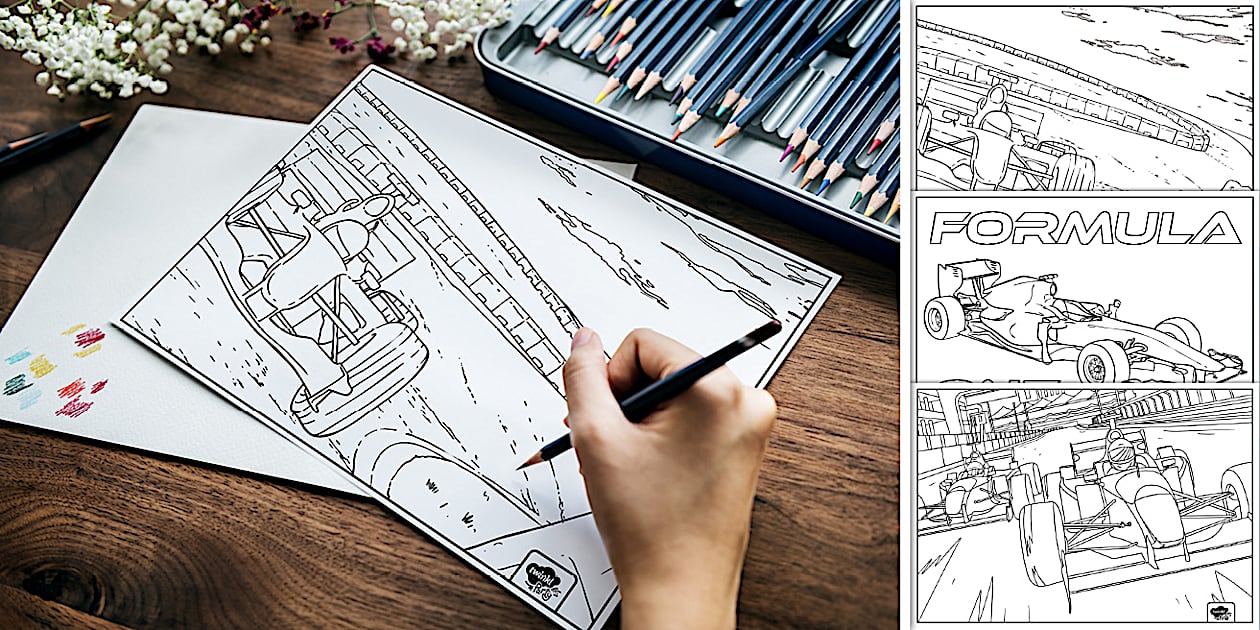 Race Car Colouring Sheets | Twinkl Party - Twinkl