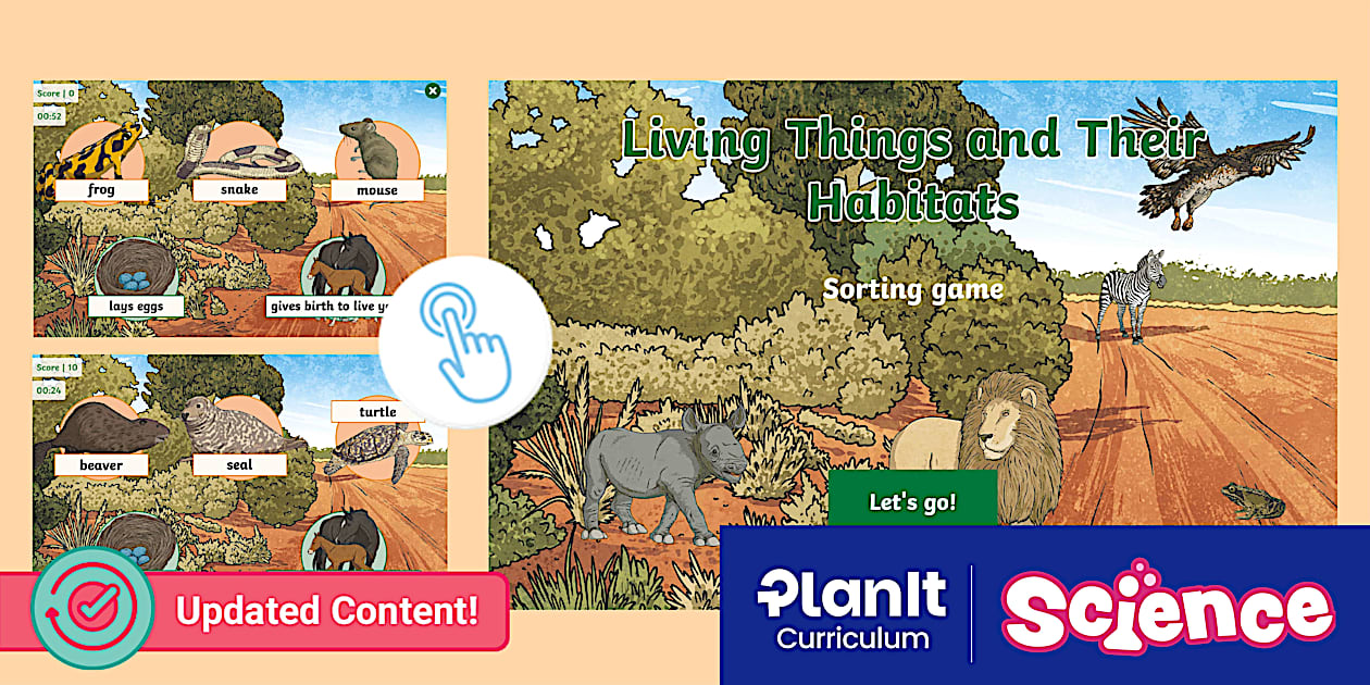 Living Things and Their Habitats Sorting Game (teacher made)