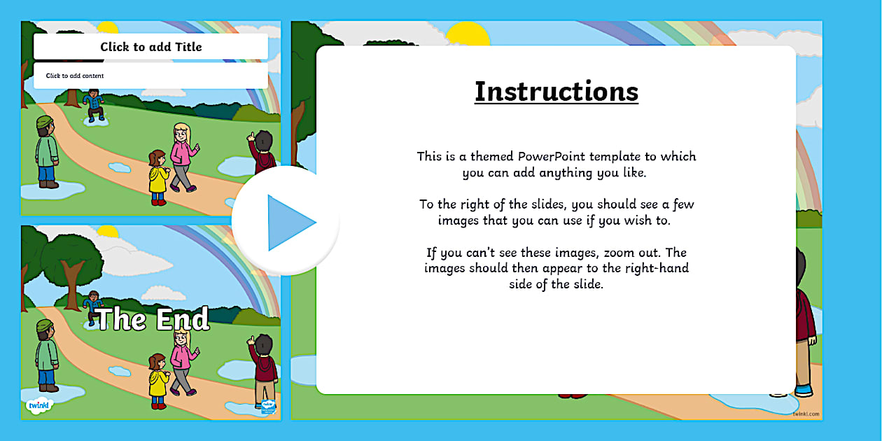 Rainbow PowerPoint Background (teacher made) - Twinkl