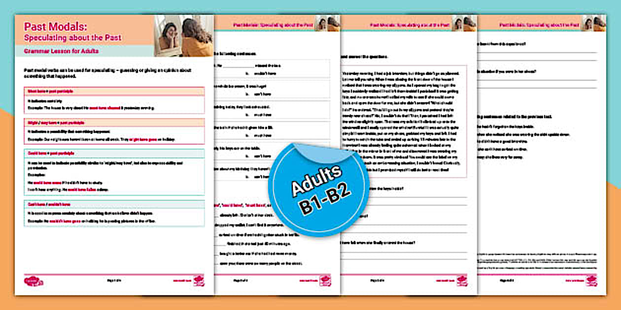 ESL Past Modals - Speculating about the Past Activity Sheet